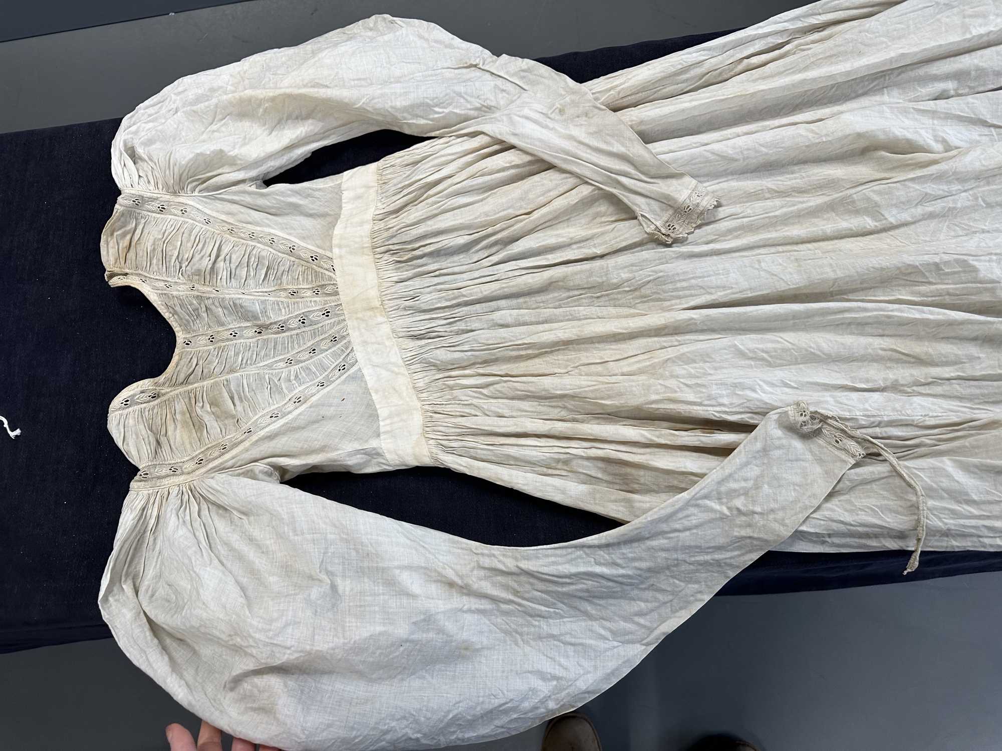 Lot 520 - A sprigged muslin dress, 1805-10,