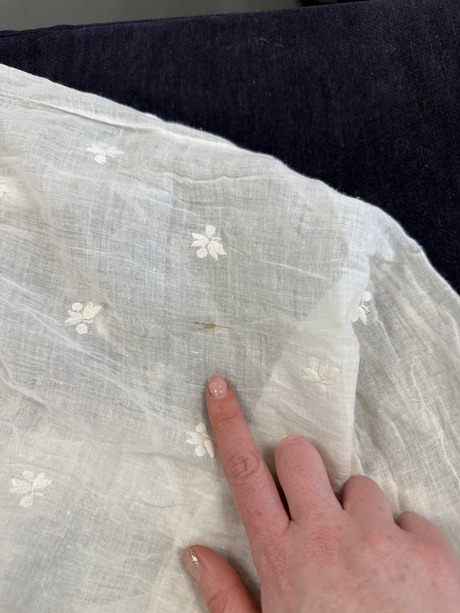 Lot 520 - A sprigged muslin dress, 1805-10,