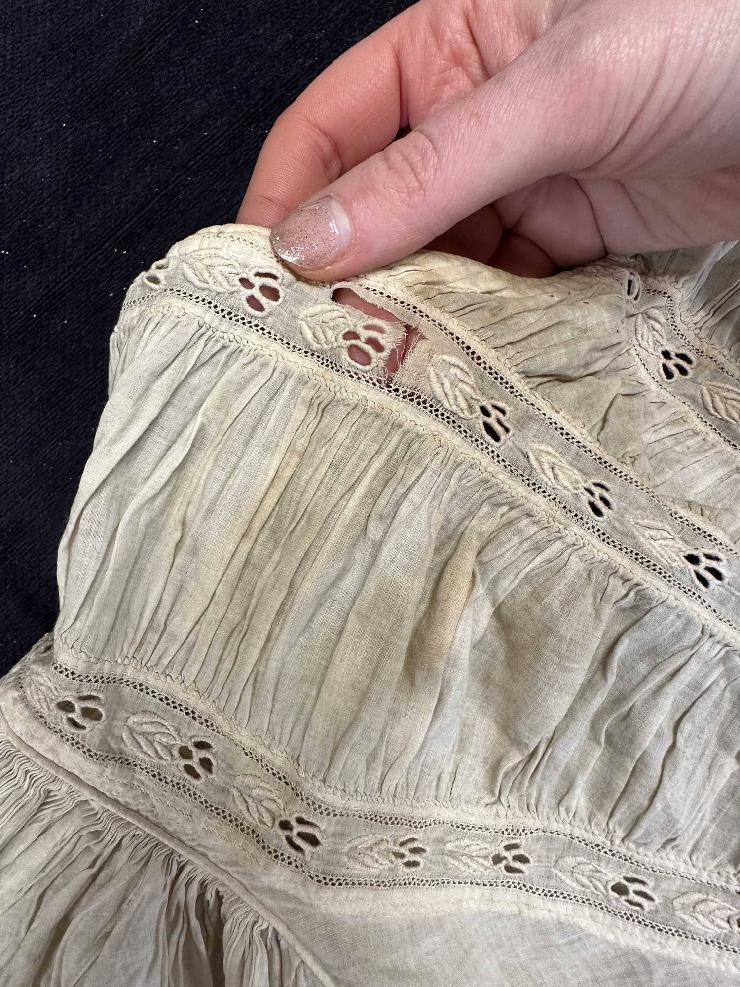 Lot 520 - A sprigged muslin dress, 1805-10,