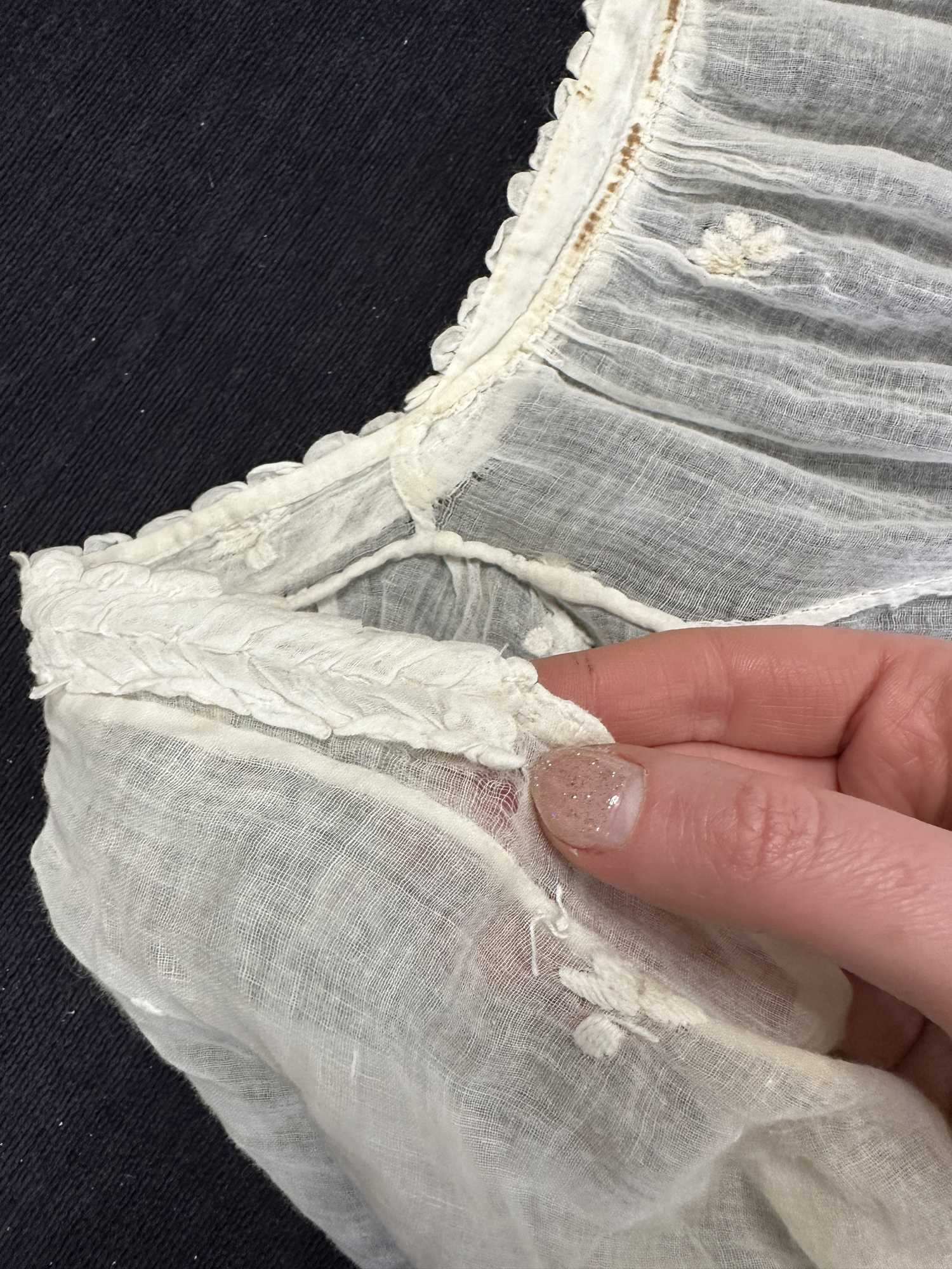 Lot 520 - A sprigged muslin dress, 1805-10,