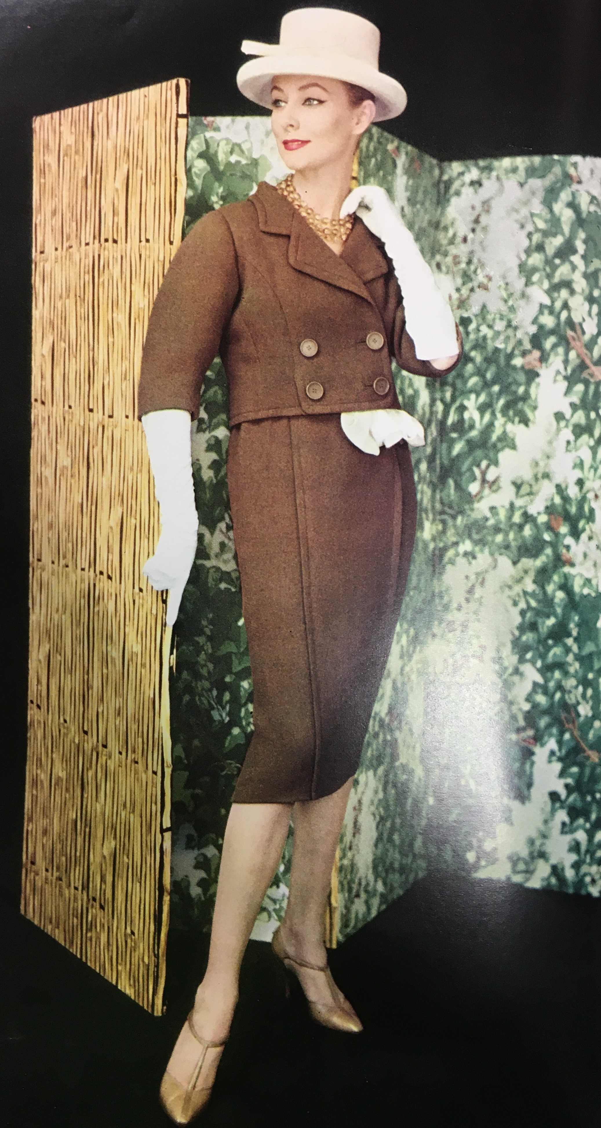 Lot 269 - A Balenciaga couture navy tweed suit, 1958,