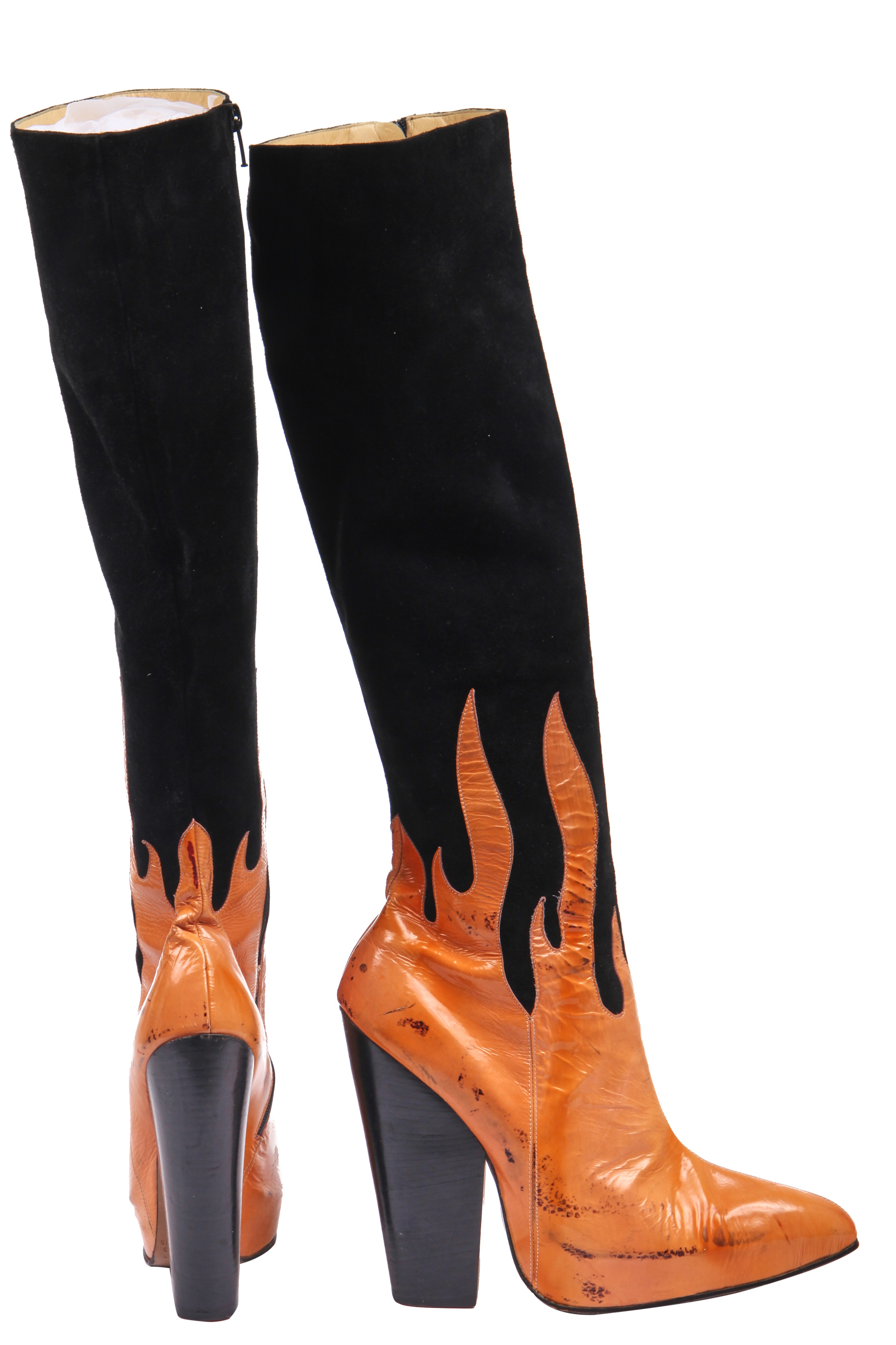 Lot 156 - A pair of Vivienne Westwood 'flame' boots,