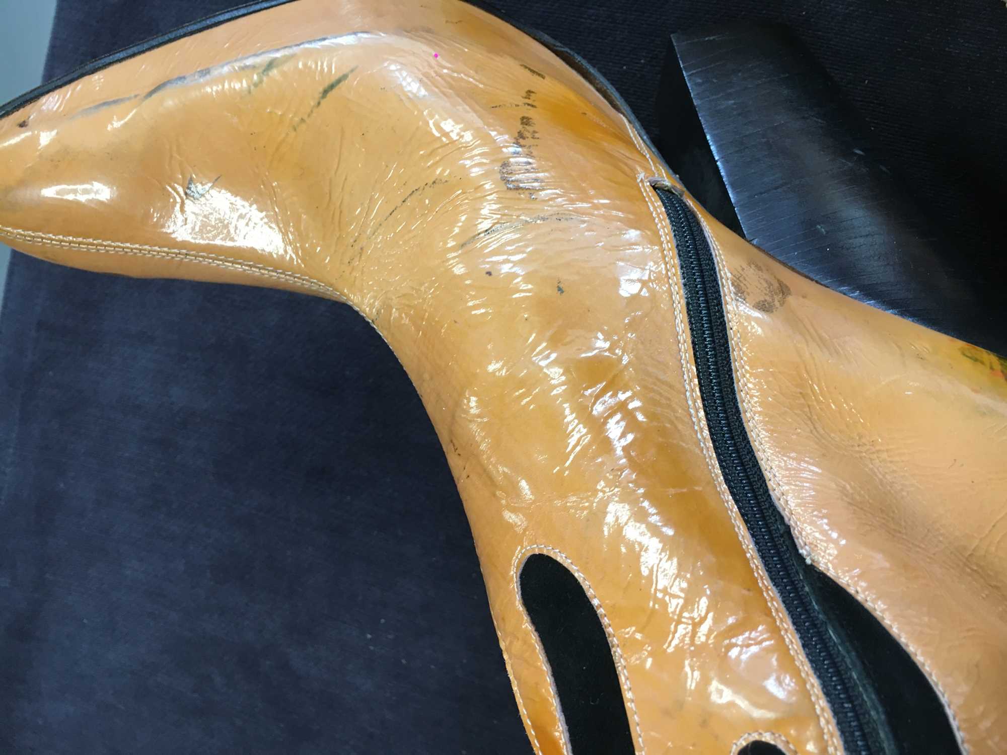Lot 156 - A pair of Vivienne Westwood 'flame' boots,