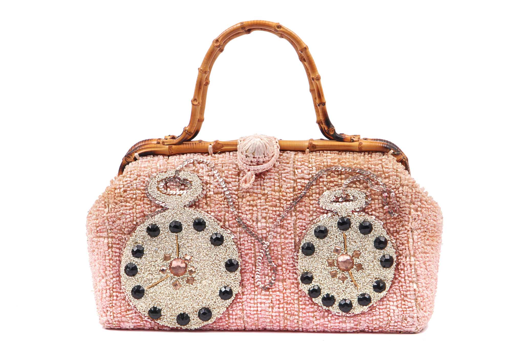 Lot 394 - Three clock-themed novelty handbags,