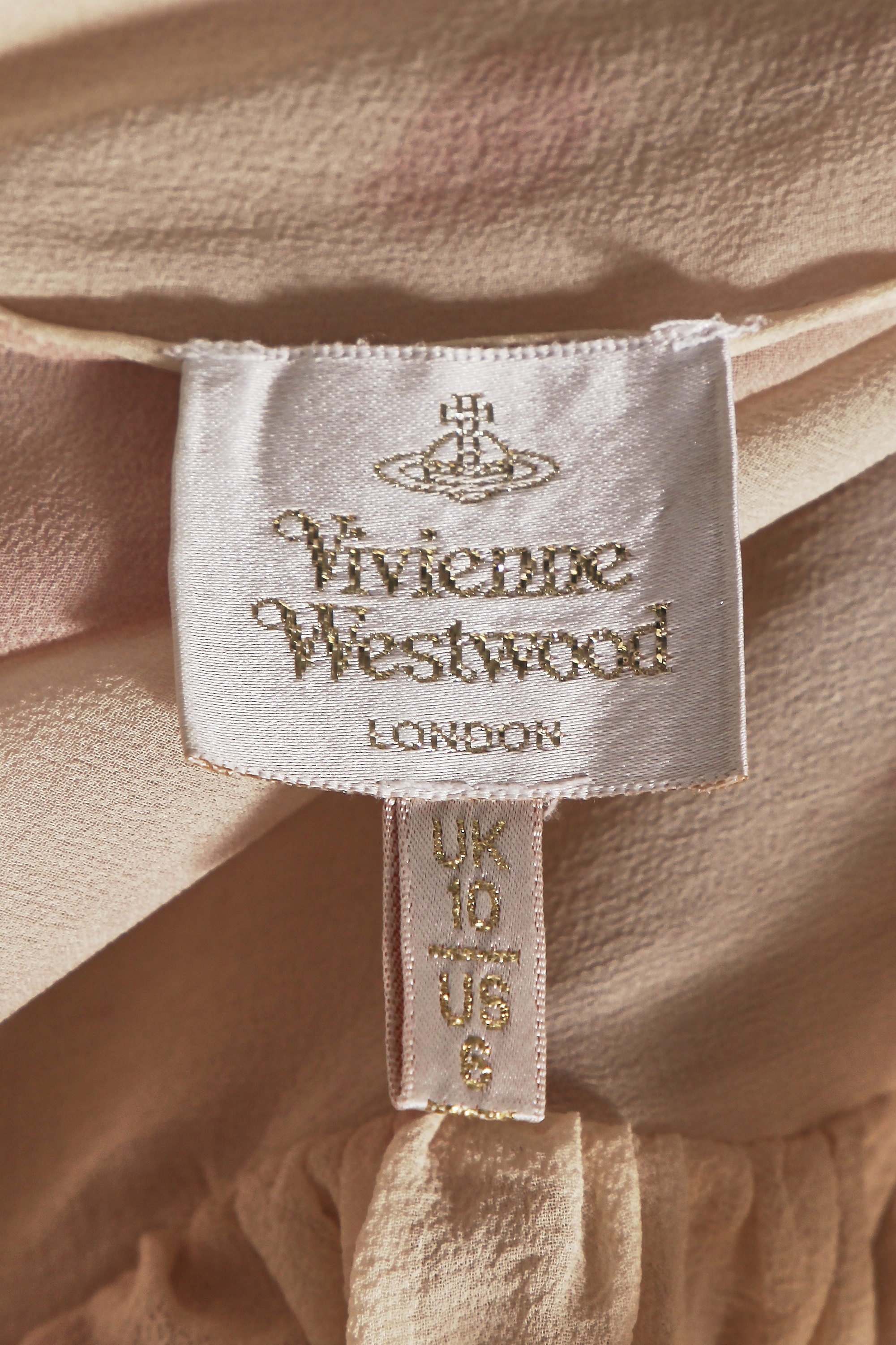 Lot 82 - A Vivienne Westwood ivory chiffon 'wine stain'