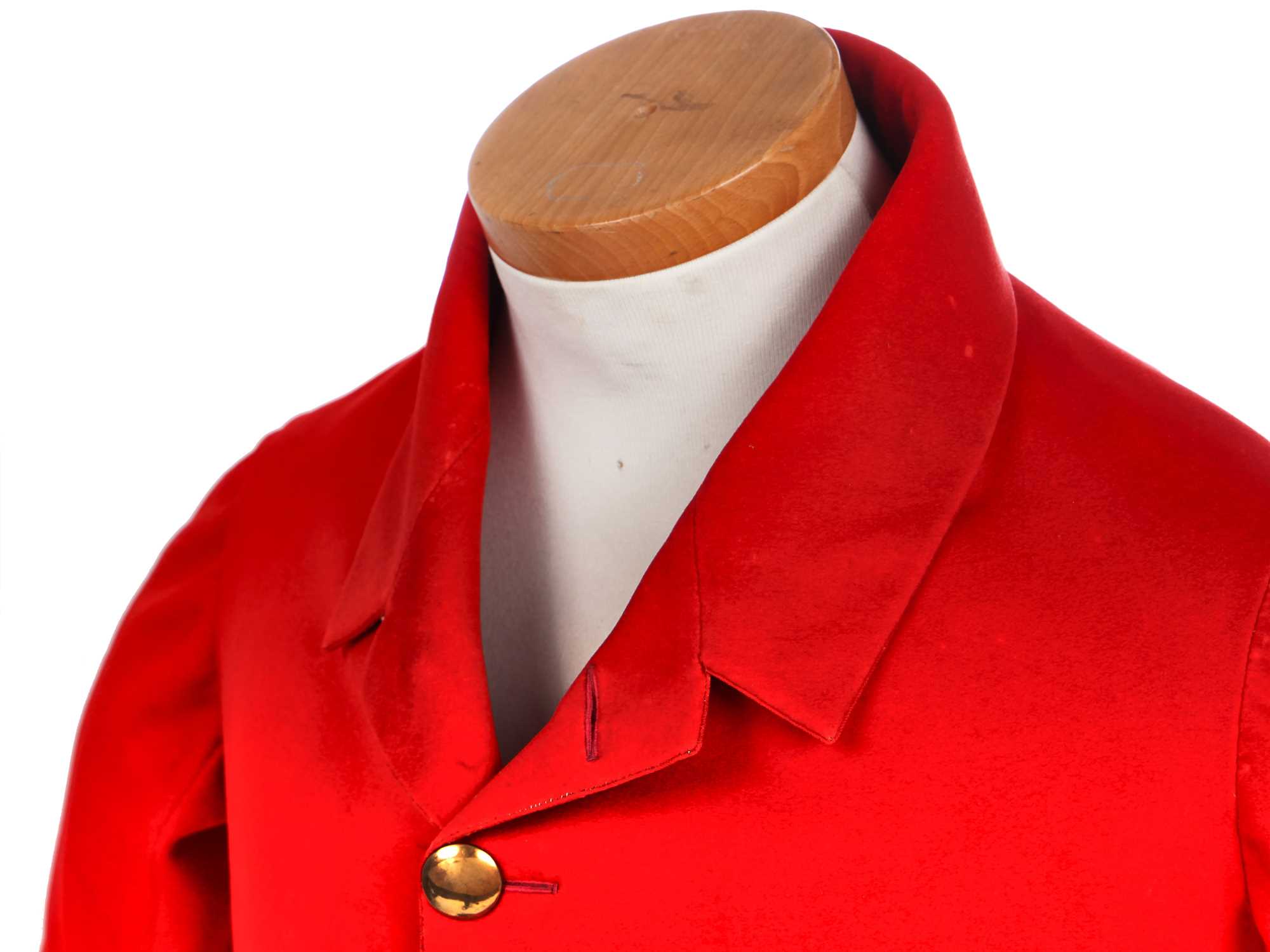 Lot 211 - A gentleman's scarlet hunt coat, 1840s-50s,