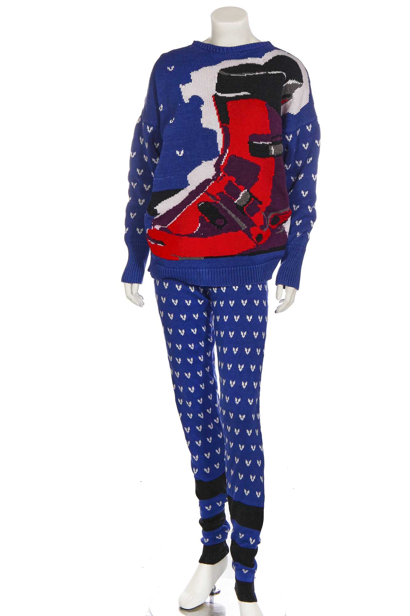 Lot 249 - A Rodolfo Contreras knitted cotton 'Ski Boot'