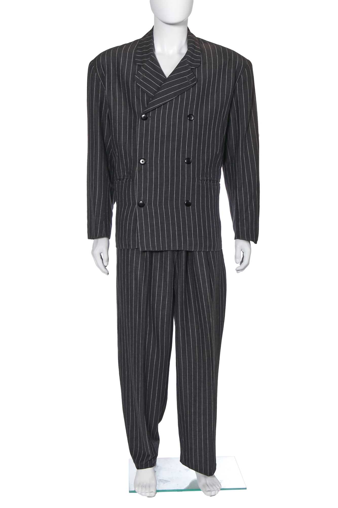 Lot 307 - A John Flett man's grey pinstripe