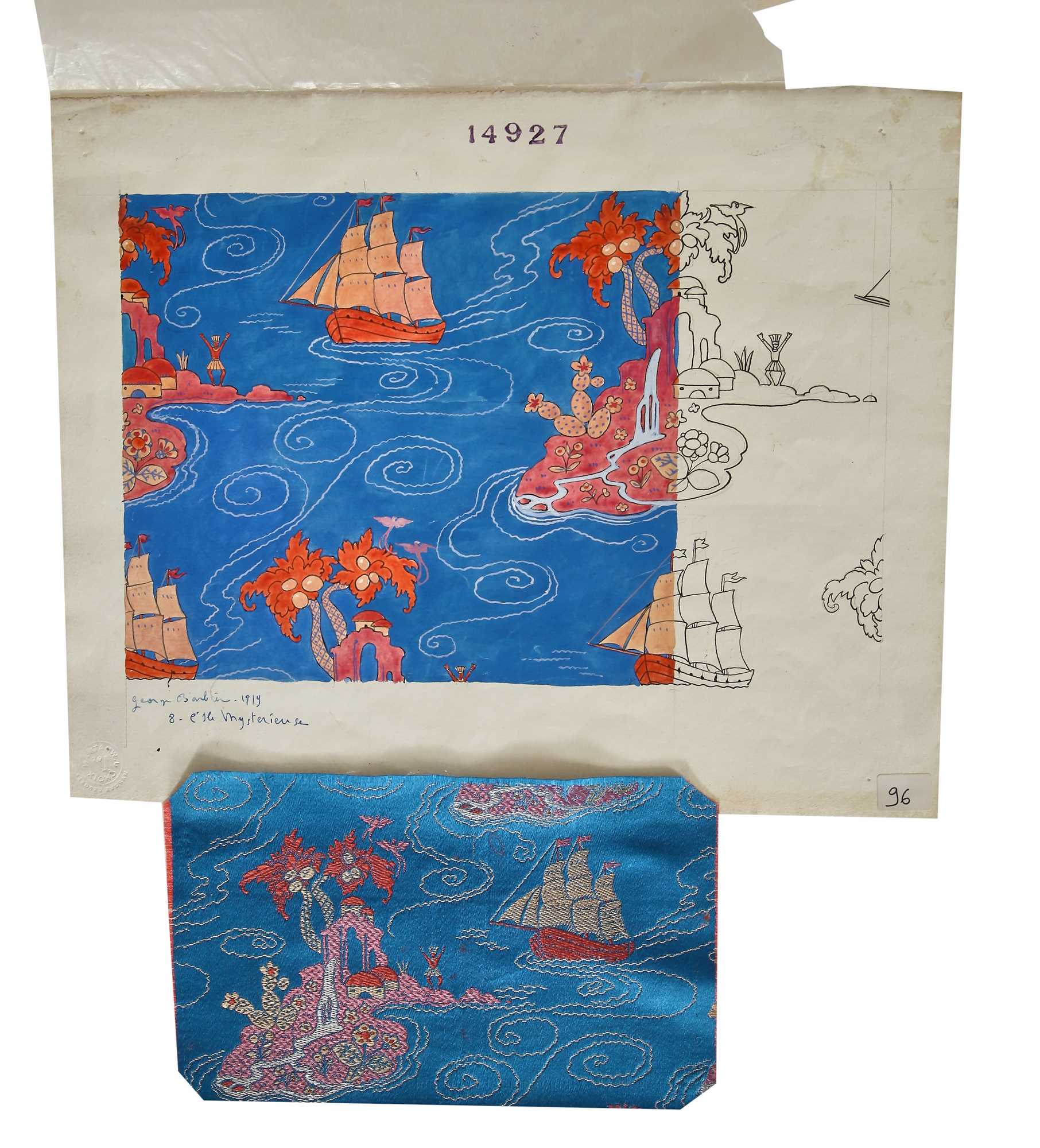 Lot 76 - George Barbier original design for 'L'isle