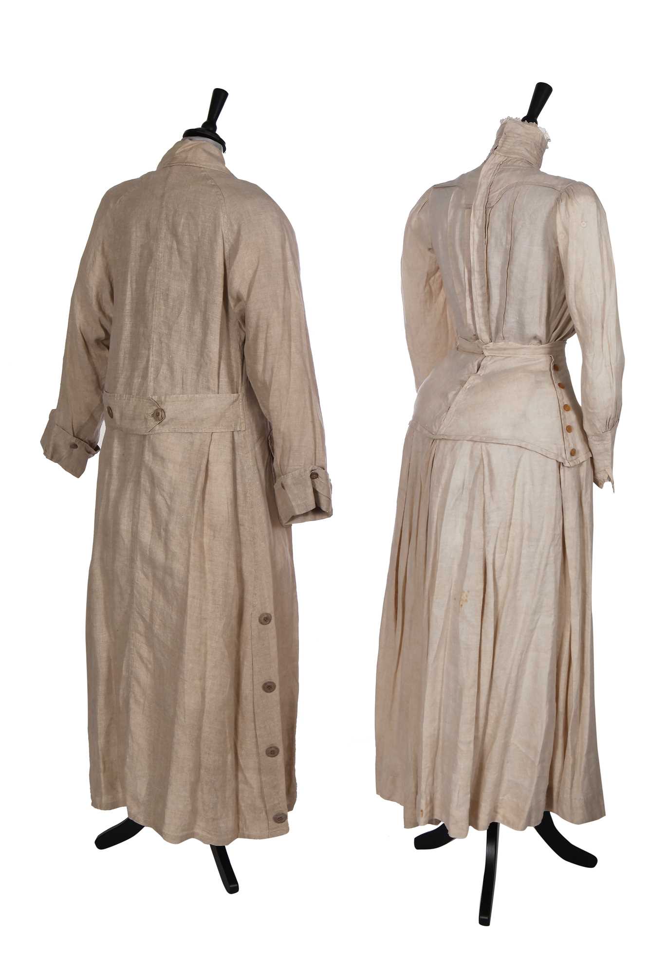 Lot 476 - A linen duster coat, circa 1873,