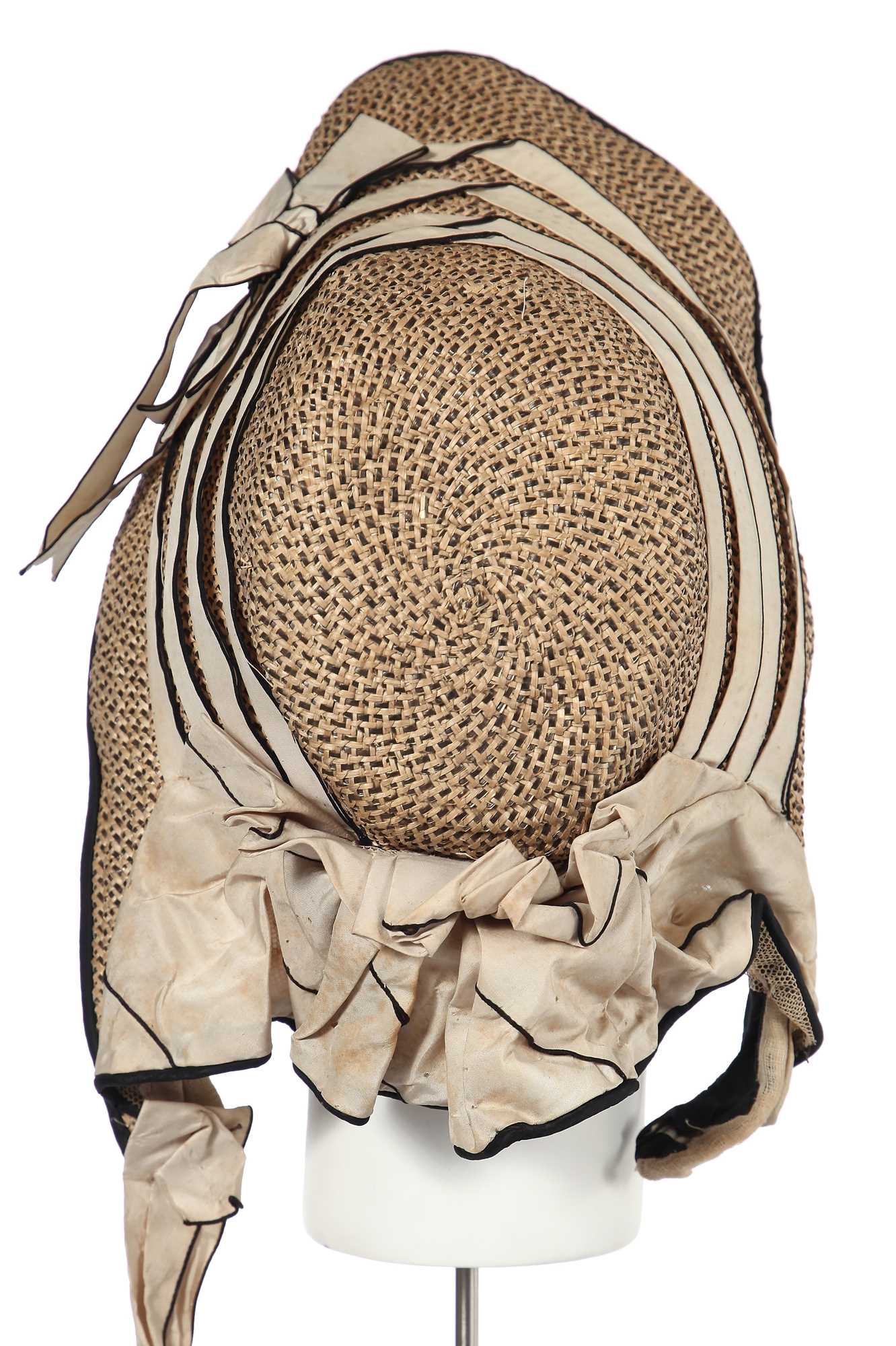 Lot 479 - A straw bonnet, circa 1860,