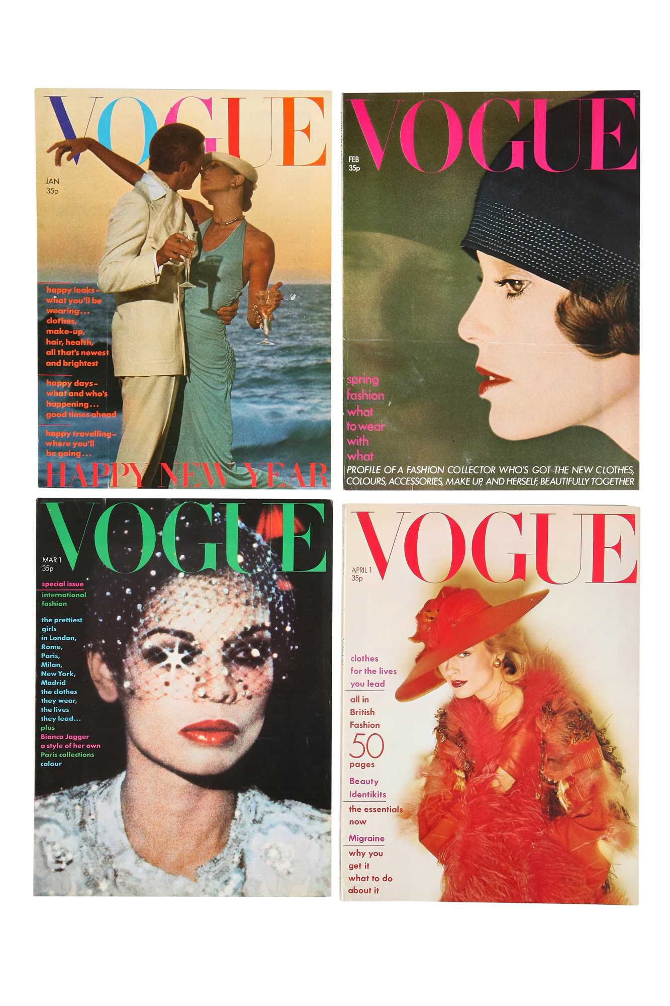 Lot 55 - British Vogue, 1974, complete run,