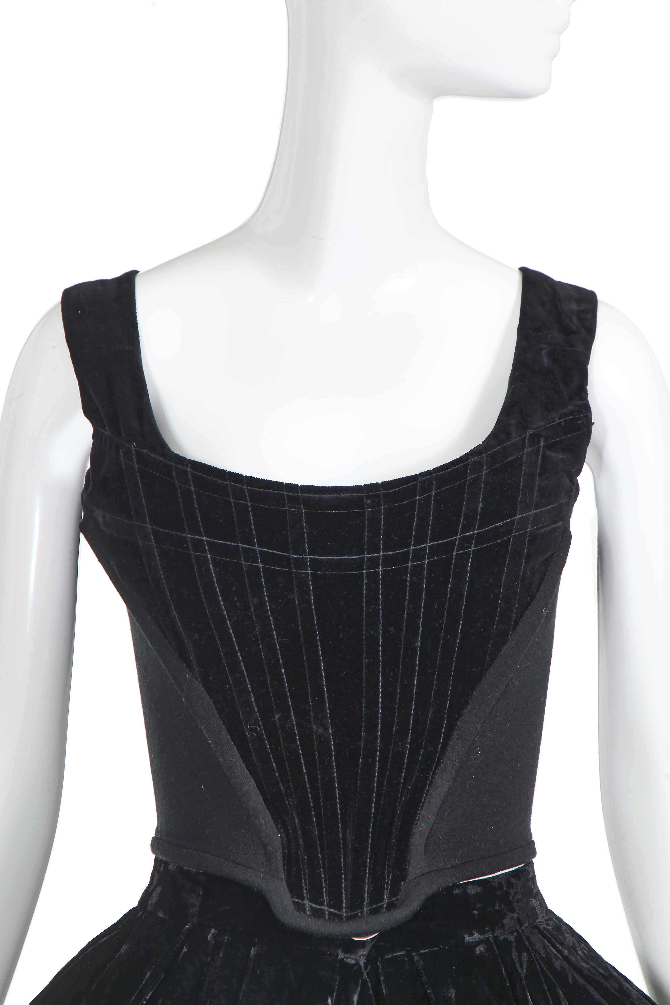 Lot 244 - A Vivienne Westwood black velvet mini-crini,