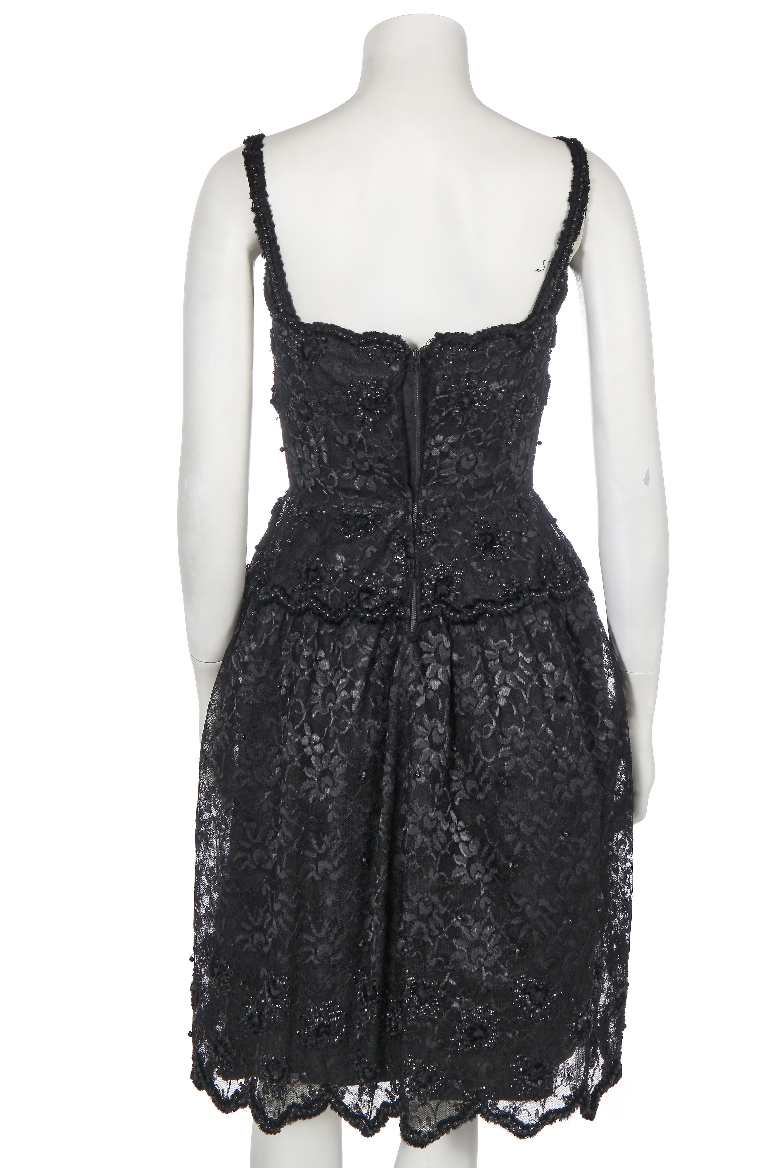 Lot 325 - A Jacques Griffe black lace cocktail dress,
