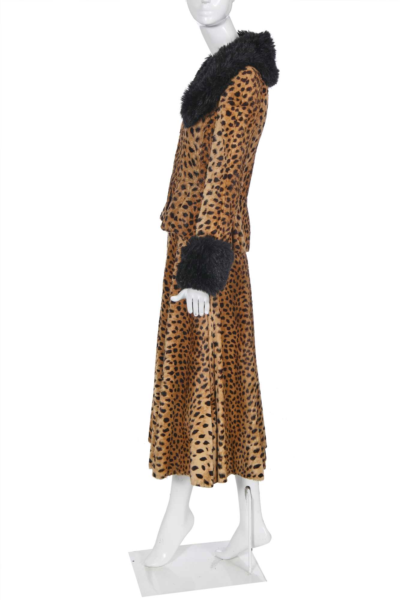 Lot 405 - A Biba faux-leopard ensemble, circa 1973
