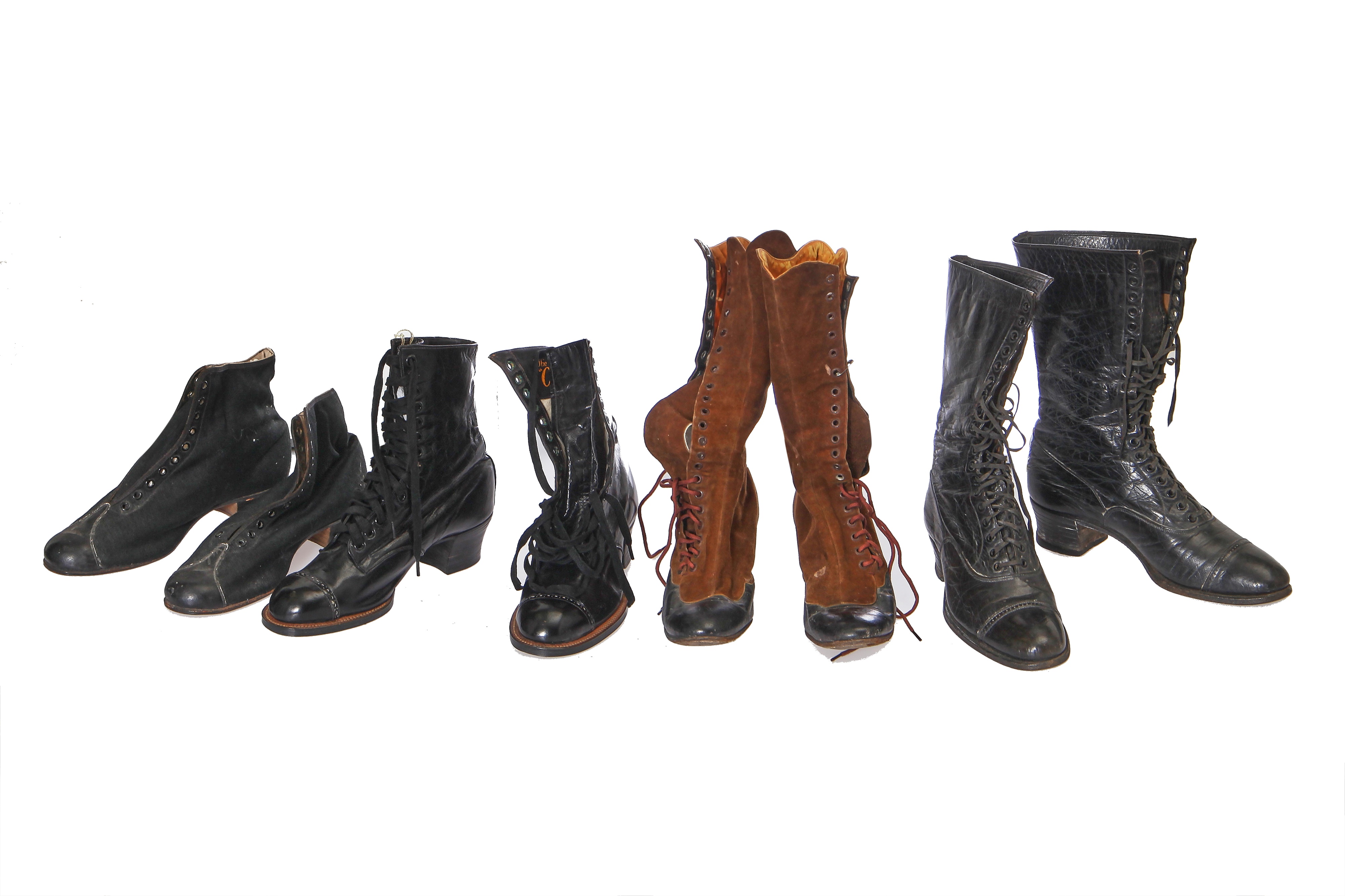 Lot 410 - A large group of ladies' shoes, mainly 1880s-