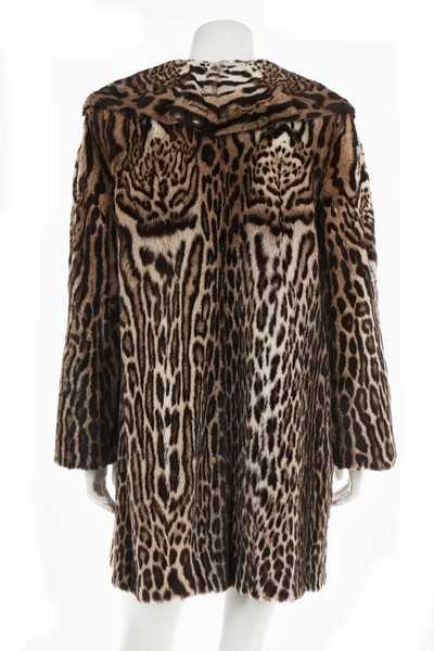 Lot 39 - An ocelot fur coat, circa 1960, unlabelled,