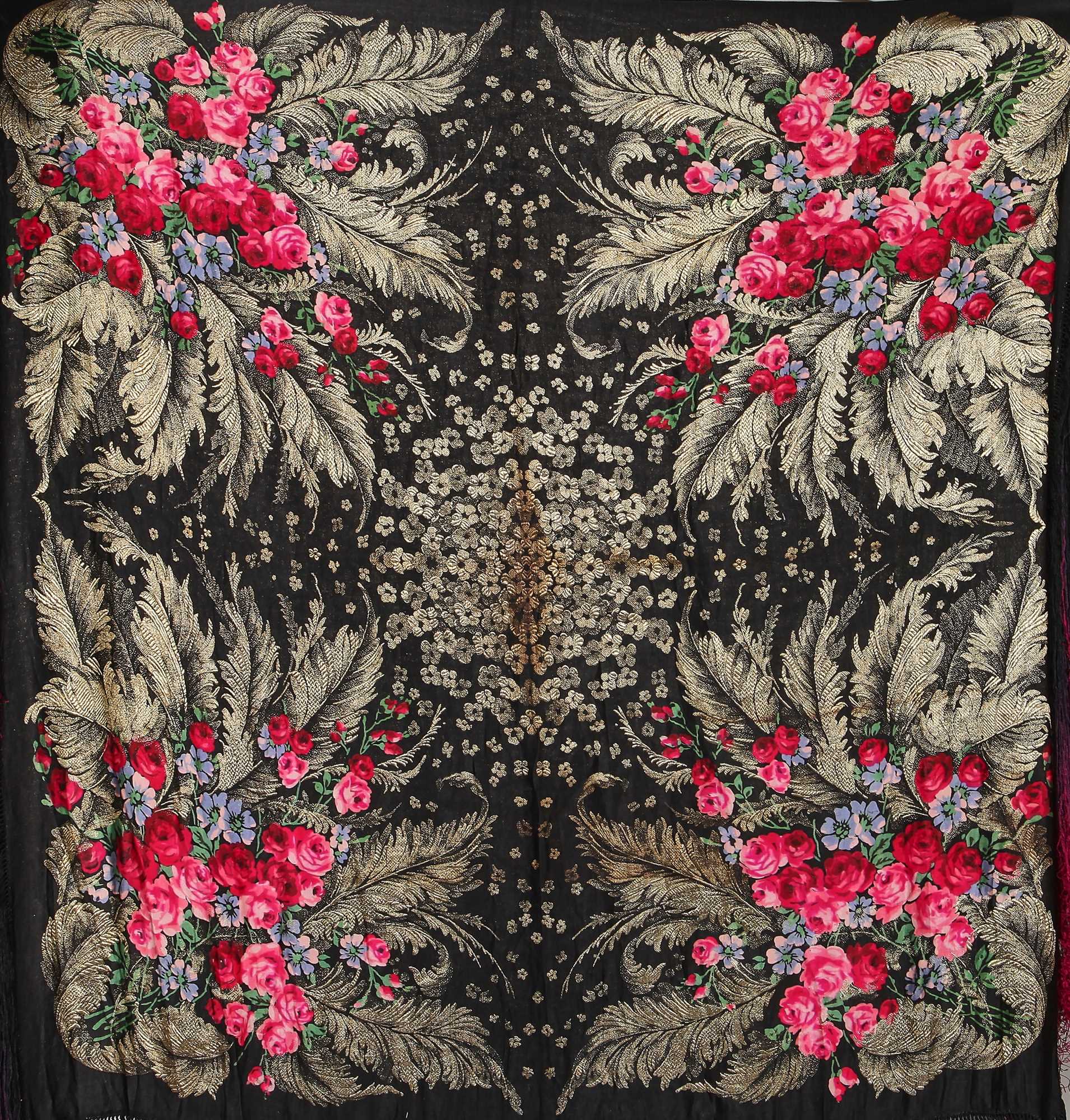 Lot 396 - Two silk shawls, 1920s
