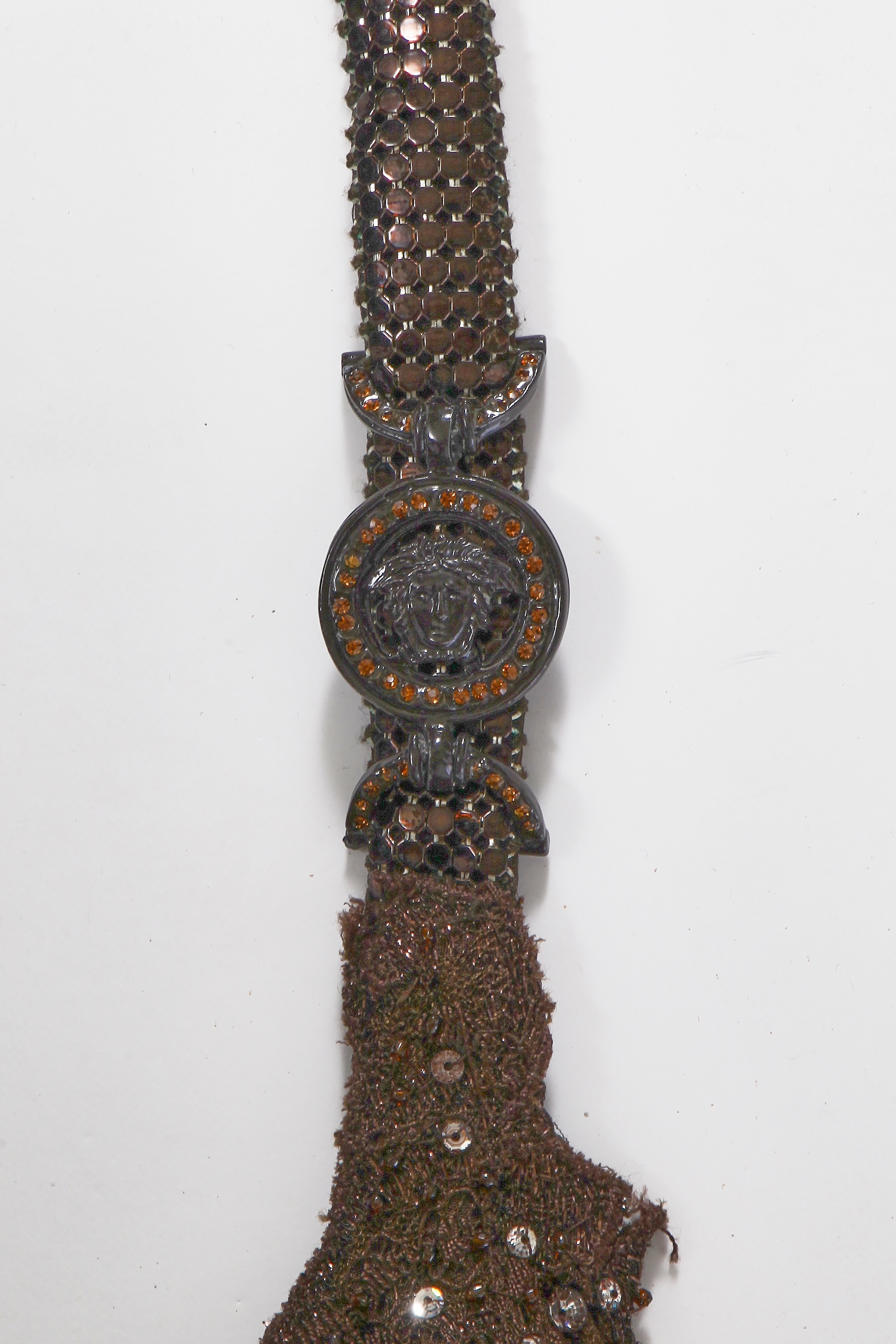 Lot 189 - A fine Gianni Versace brown Oroton dress,