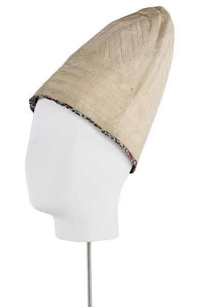 Lot 366 - A quilted cap, Persian, mid-19th century,