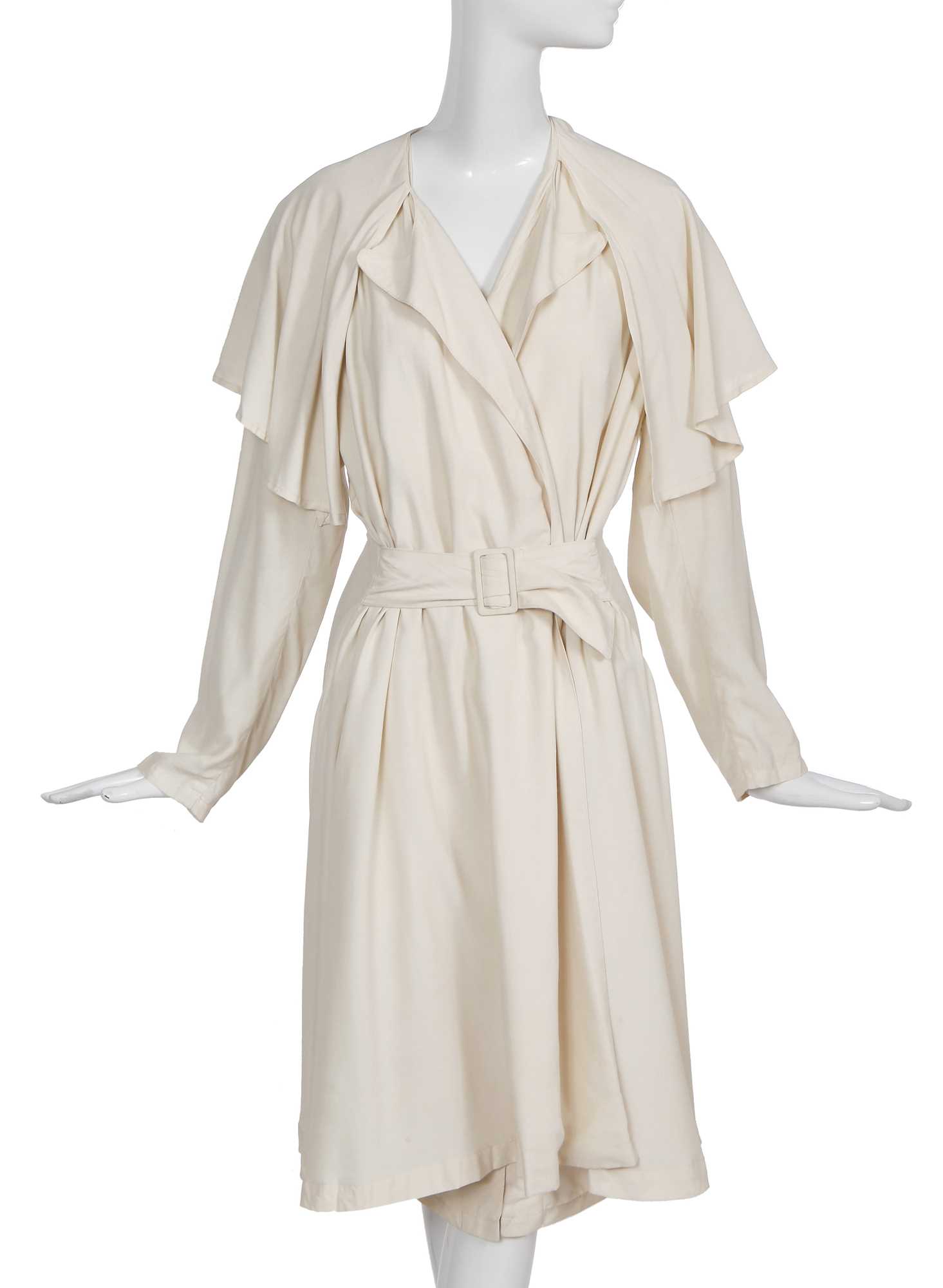 Lot 281 - A John Flett cream rayon coat/dress, late