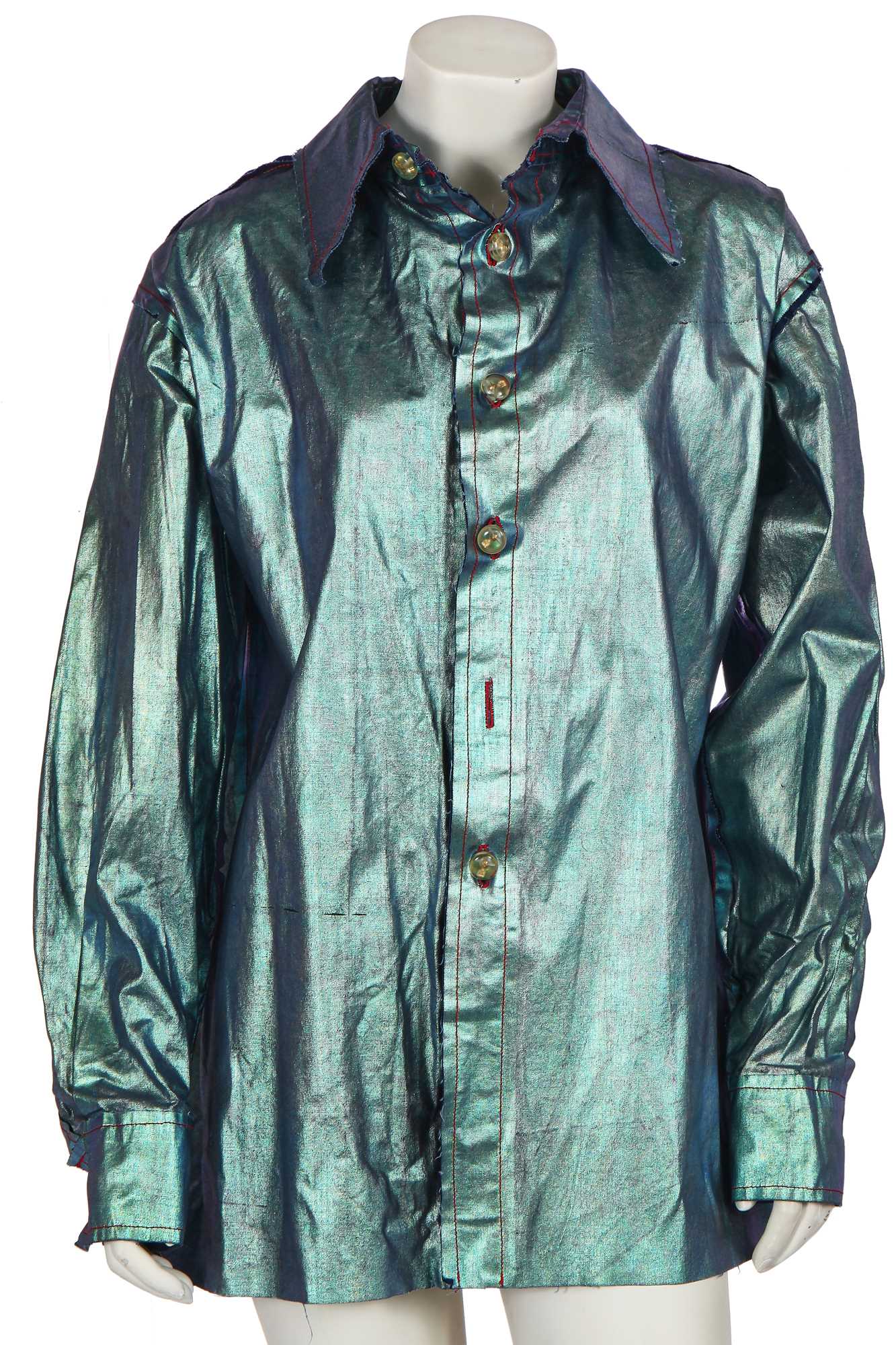 Lot 198 - A Vivienne Westwood blue metallic jacket,