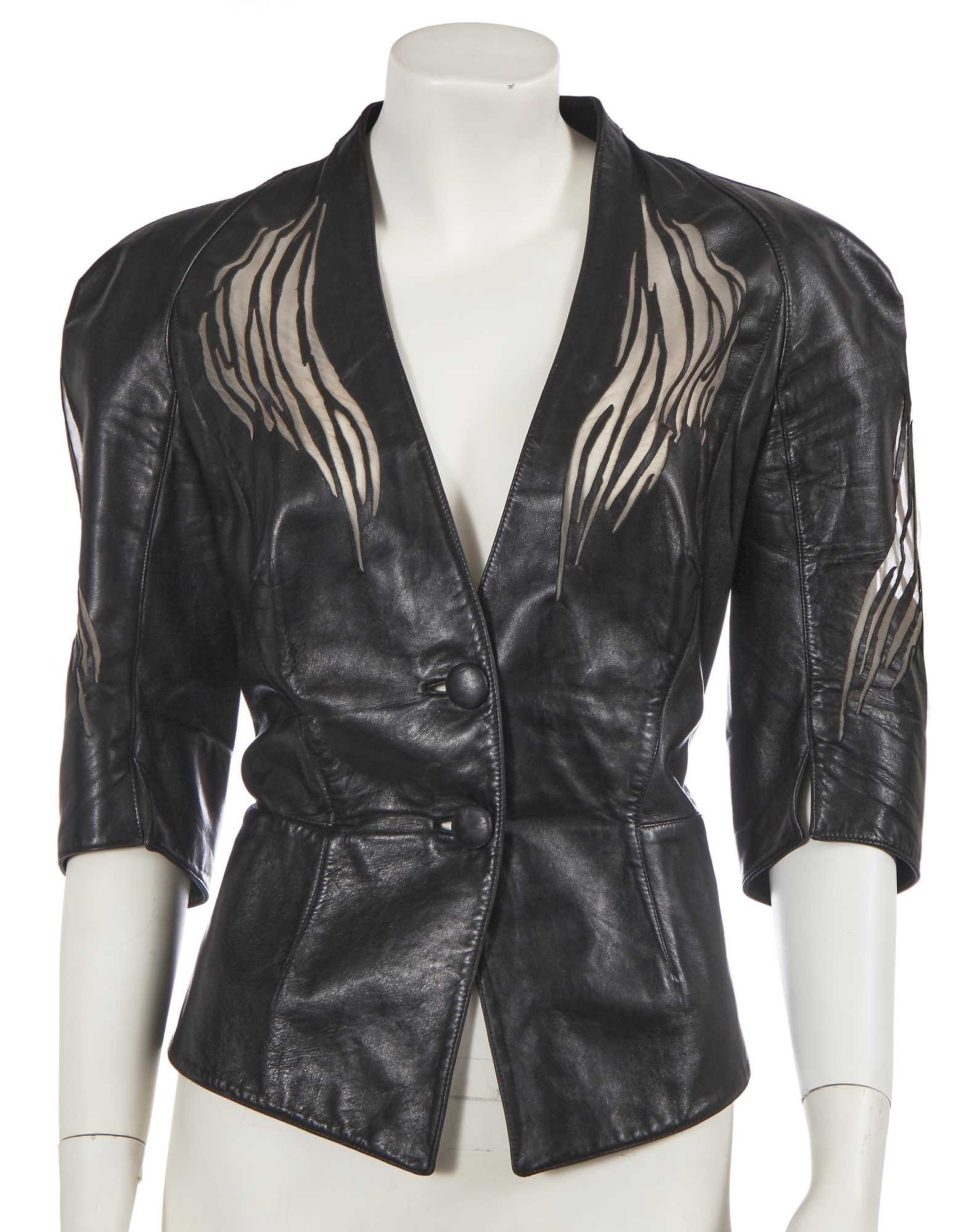 Lot 360 - A Thierry Mugler black lambskin jacket, late