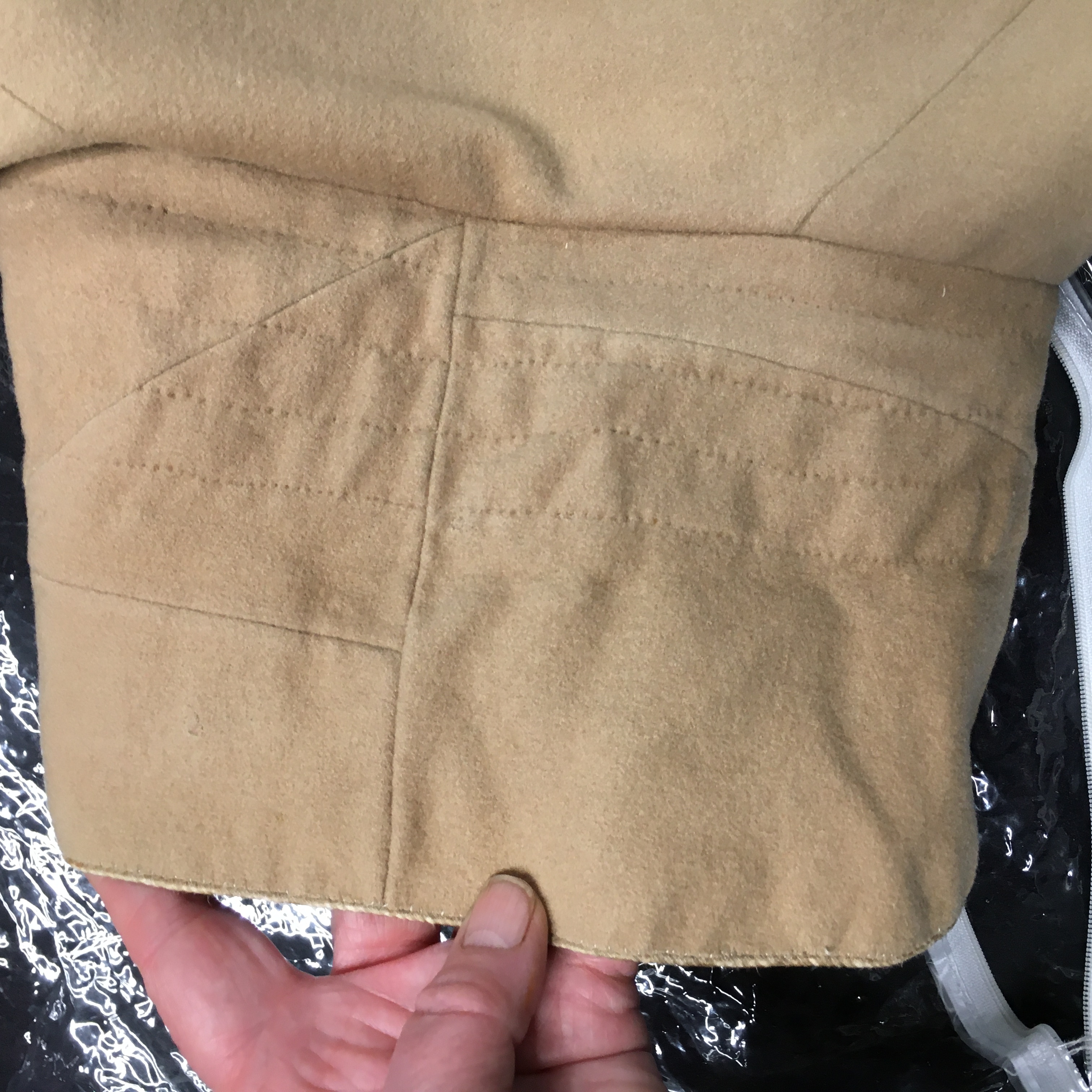 Lot 116 - A fine wool redingote with faux fur (silk