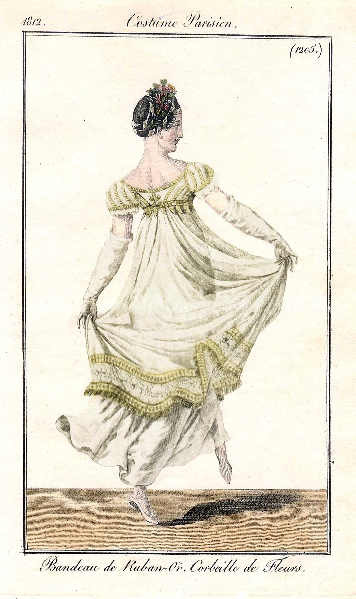 Lot 49 - A gold embroidered silk tulle dance dress,
