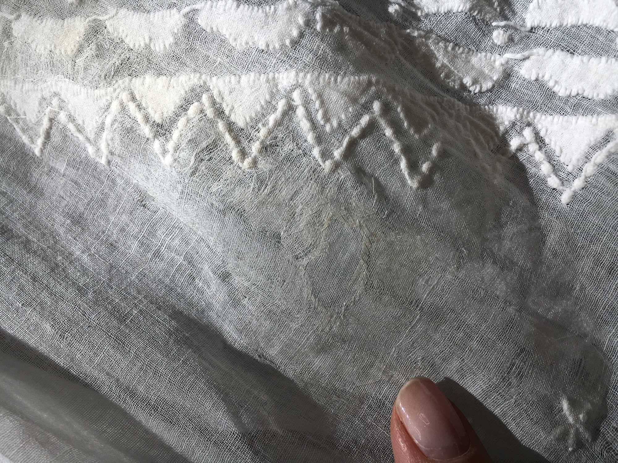 Lot 48 - A whitework embroidered muslin dress, French,
