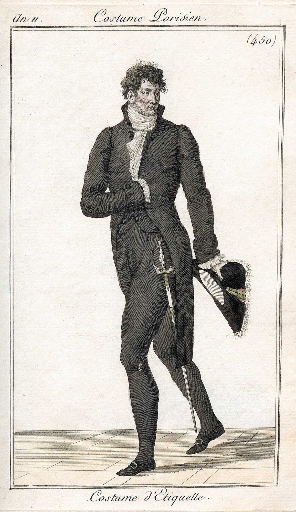 Lot 16 - A navy blue wool gentleman's court suit,