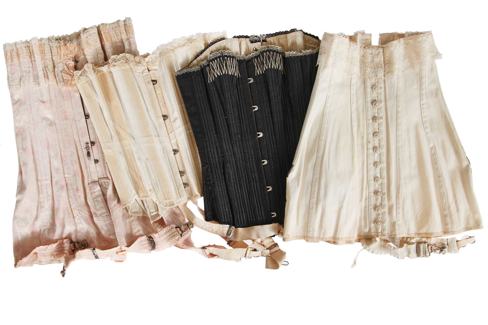 Lot 649 - A group of longer-line corsets, 1900-1910s