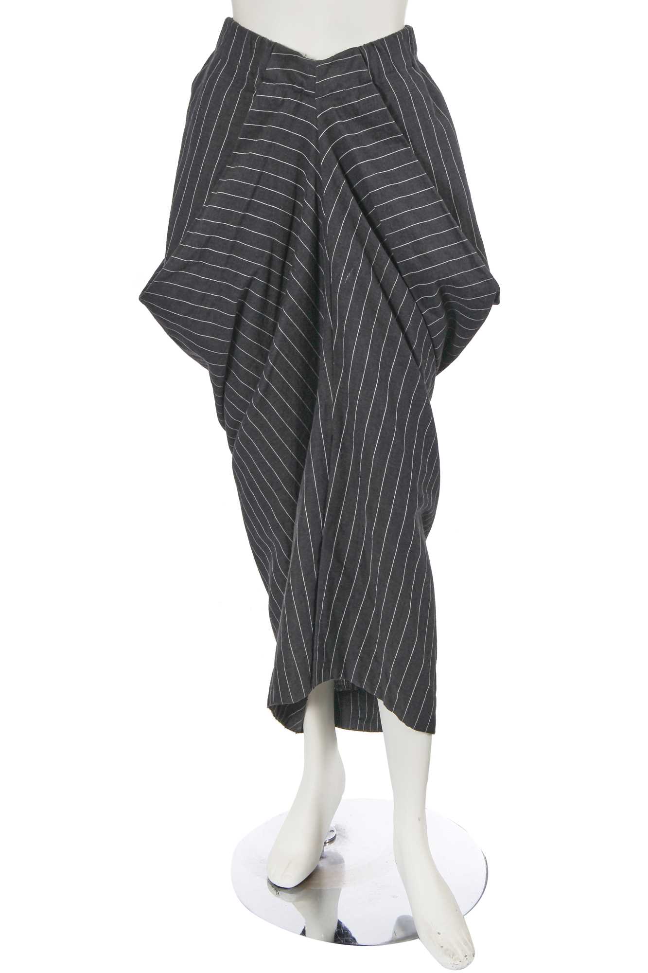 Lot 415 - A John Flett pinstriped grey and white