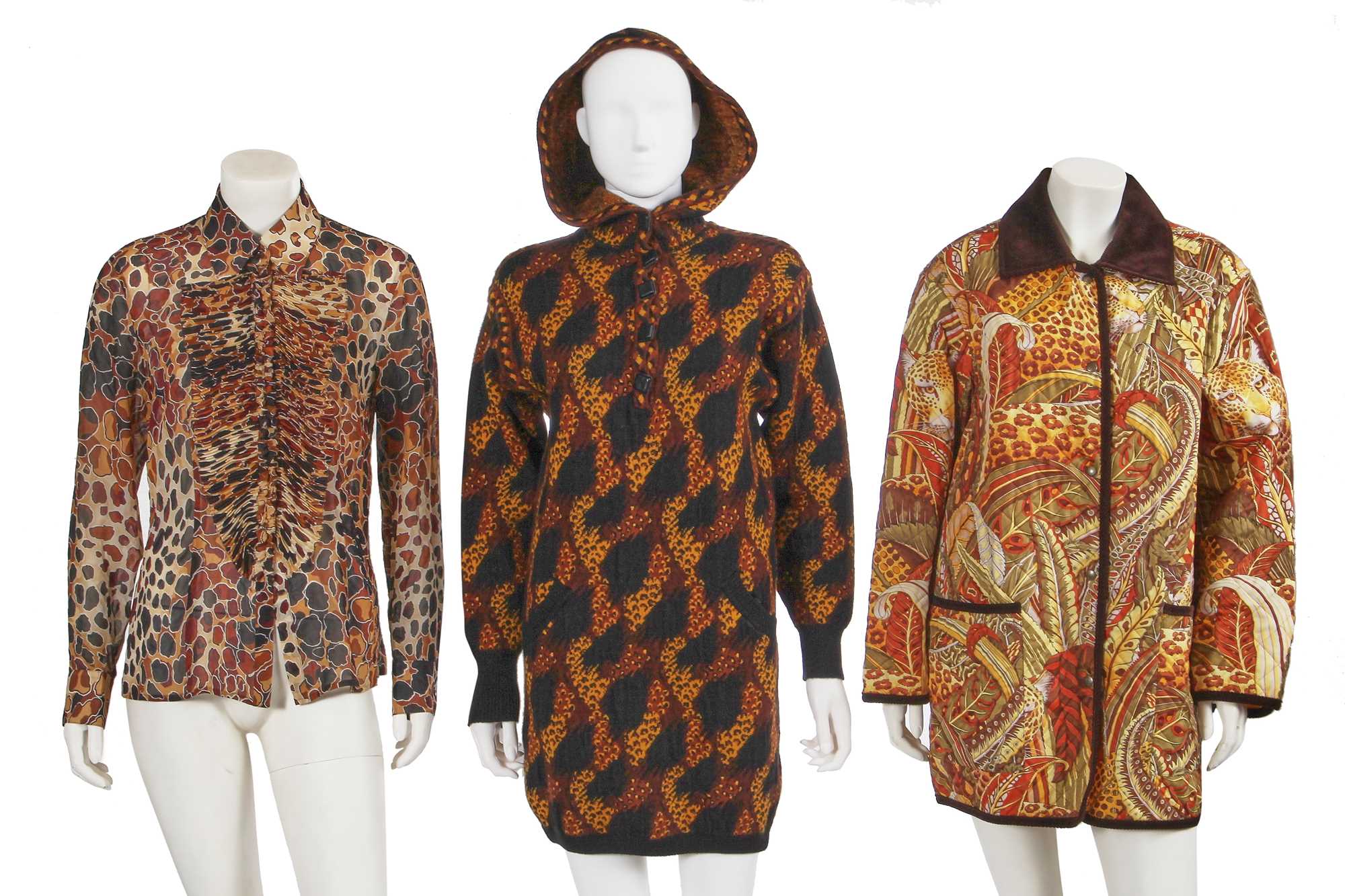Lot 368 - Three designer animal-print tops, 1990s