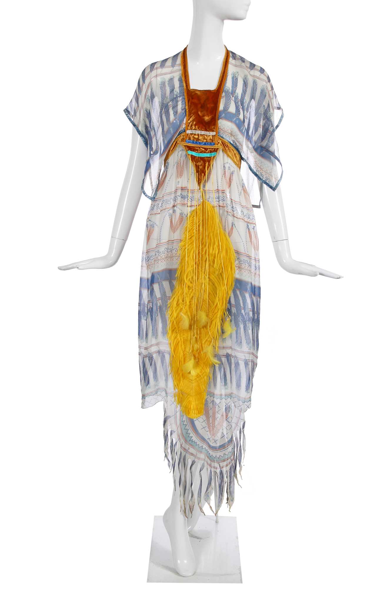 Lot 288 - A Zandra Rhodes printed chiffon dress, 'New