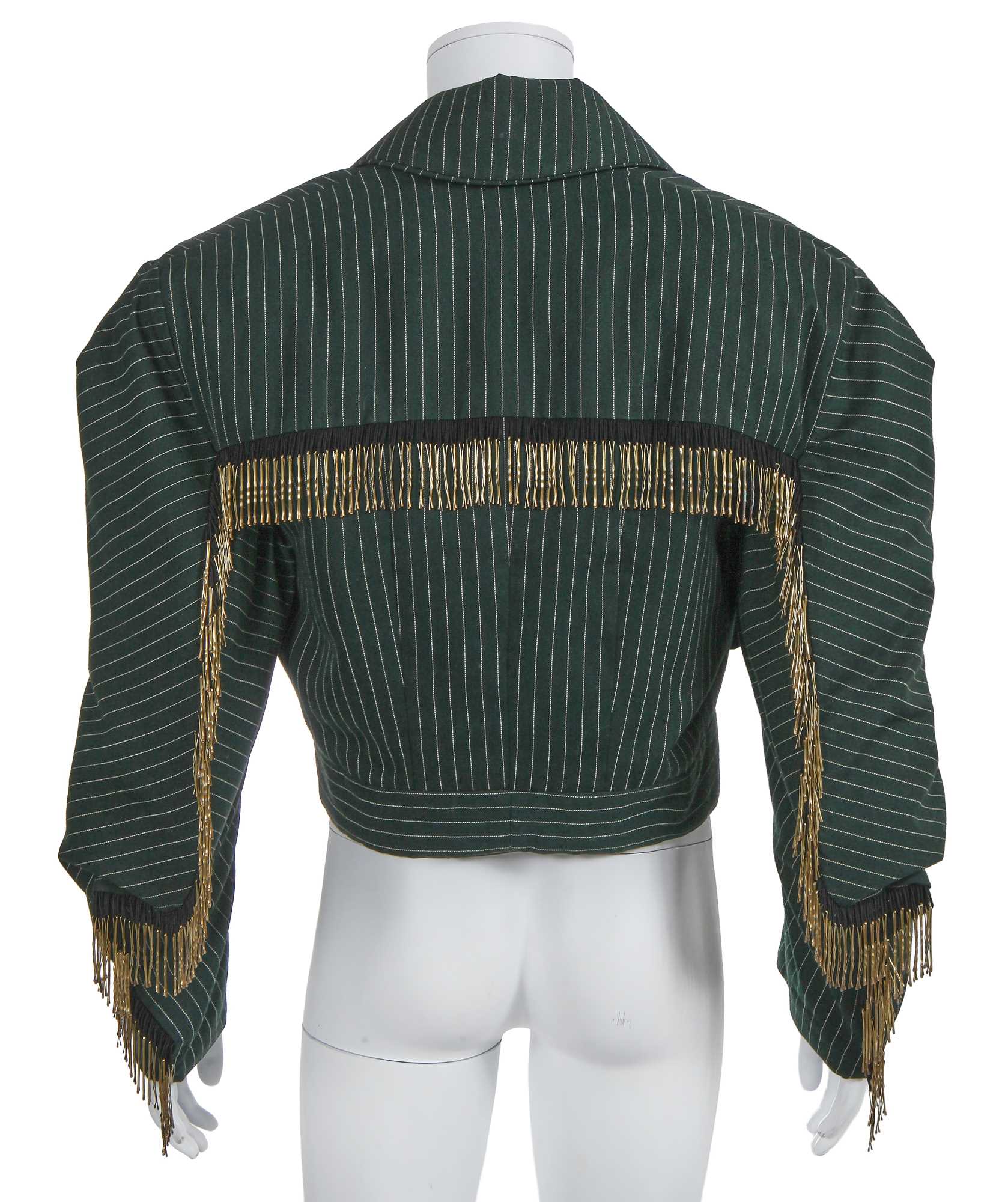 Lot 285 - A Leigh Bowery pinstriped jacket with Kirby