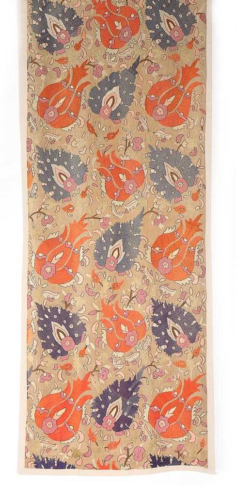 Lot 465 - An Islamic Ottoman silk-embroidered linen