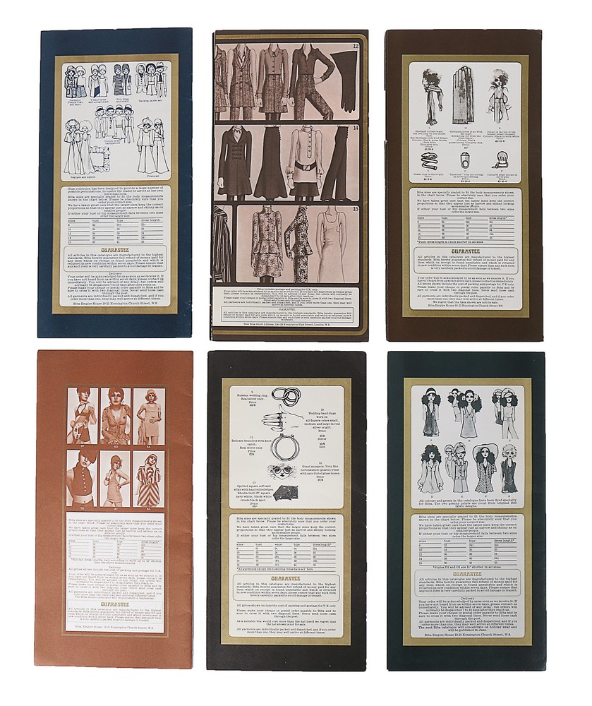 Lot 194 - Six Biba catalogues, 1968-69, with enclosed