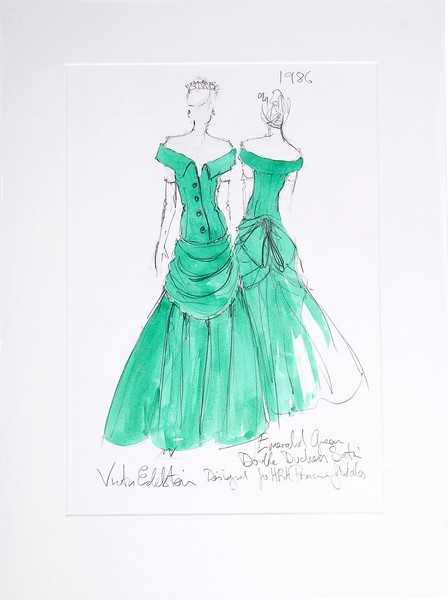 Lot 370 - Victor Edelstein sketch of Princess Diana's