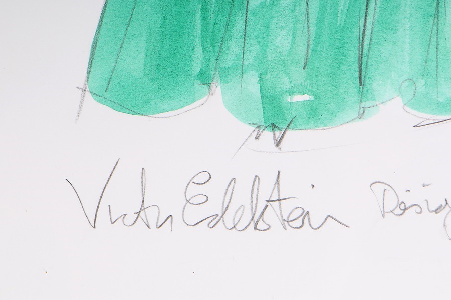 Lot 370 - Victor Edelstein sketch of Princess Diana's