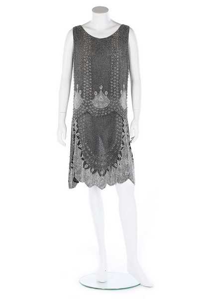 Lot 172 - A good beaded flapper dress, circa 1928, the
