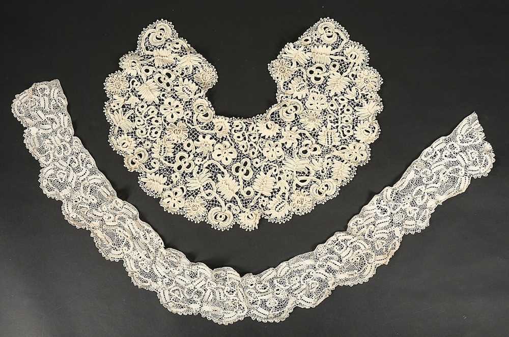 Lot 372 - A quantity of mixed lace, mostly 19th