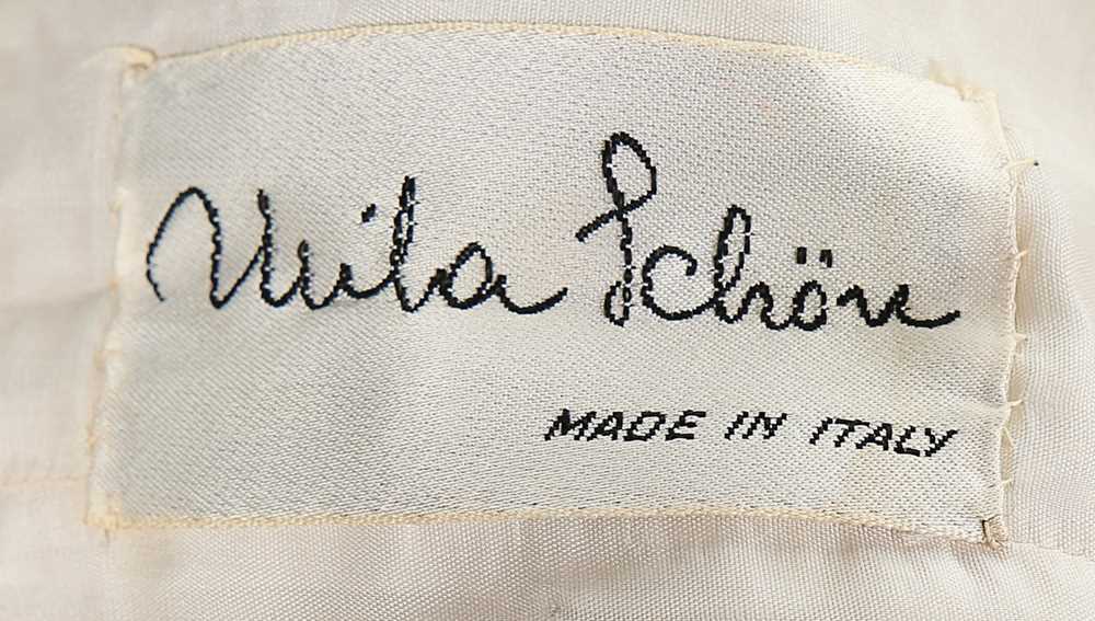 Lot 139 - A fine Mila Schön couture silver beaded and