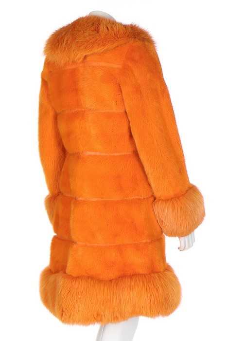 Lot 15 - A Christian Dior dyed-orange mink and fox fur