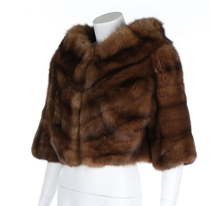 Lot 6 - A sable fur bolero, 1960s, labelled 'Kendal