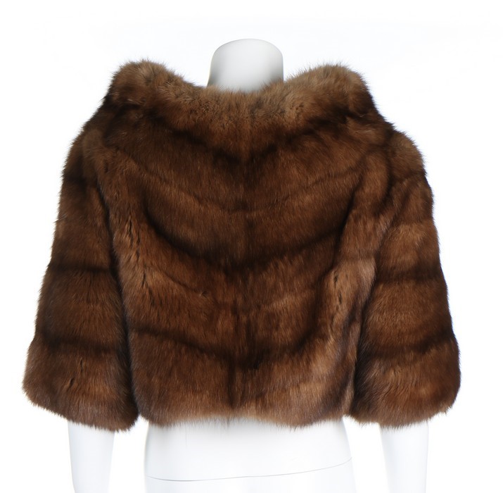 Lot 6 - A sable fur bolero, 1960s, labelled 'Kendal
