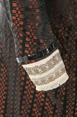 Lot 39 - A Maison Rouff brown and black checked