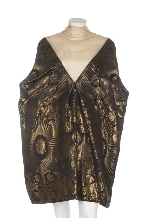 Lot 335 - An Alexander McQueen gold and midnight-blue