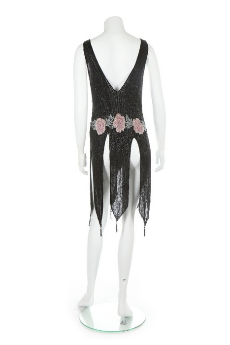Lot 68 - A fine black tulle tabard, circa 1925-26,