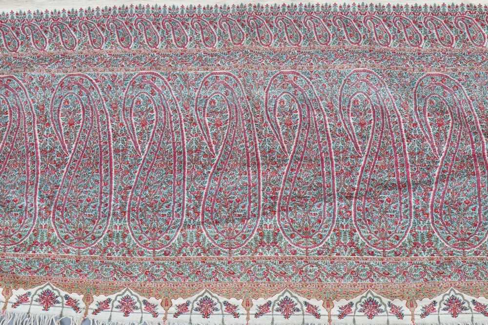 Lot 445 - A good woven kashmir shawl, Sikh period,